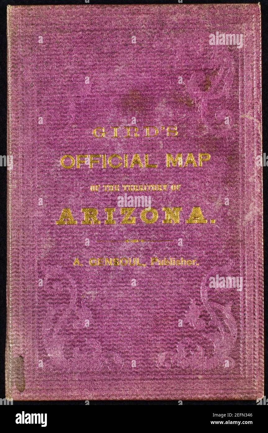 Official map of the Territory of Arizona Stock Photo - Alamy