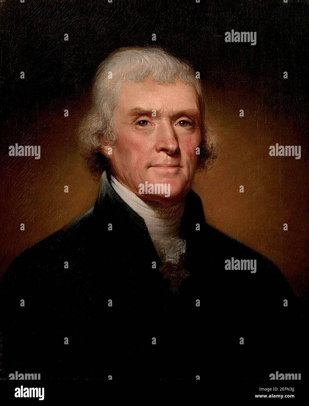 Official Presidential portrait of Thomas Jefferson (by Rembrandt Peale ...