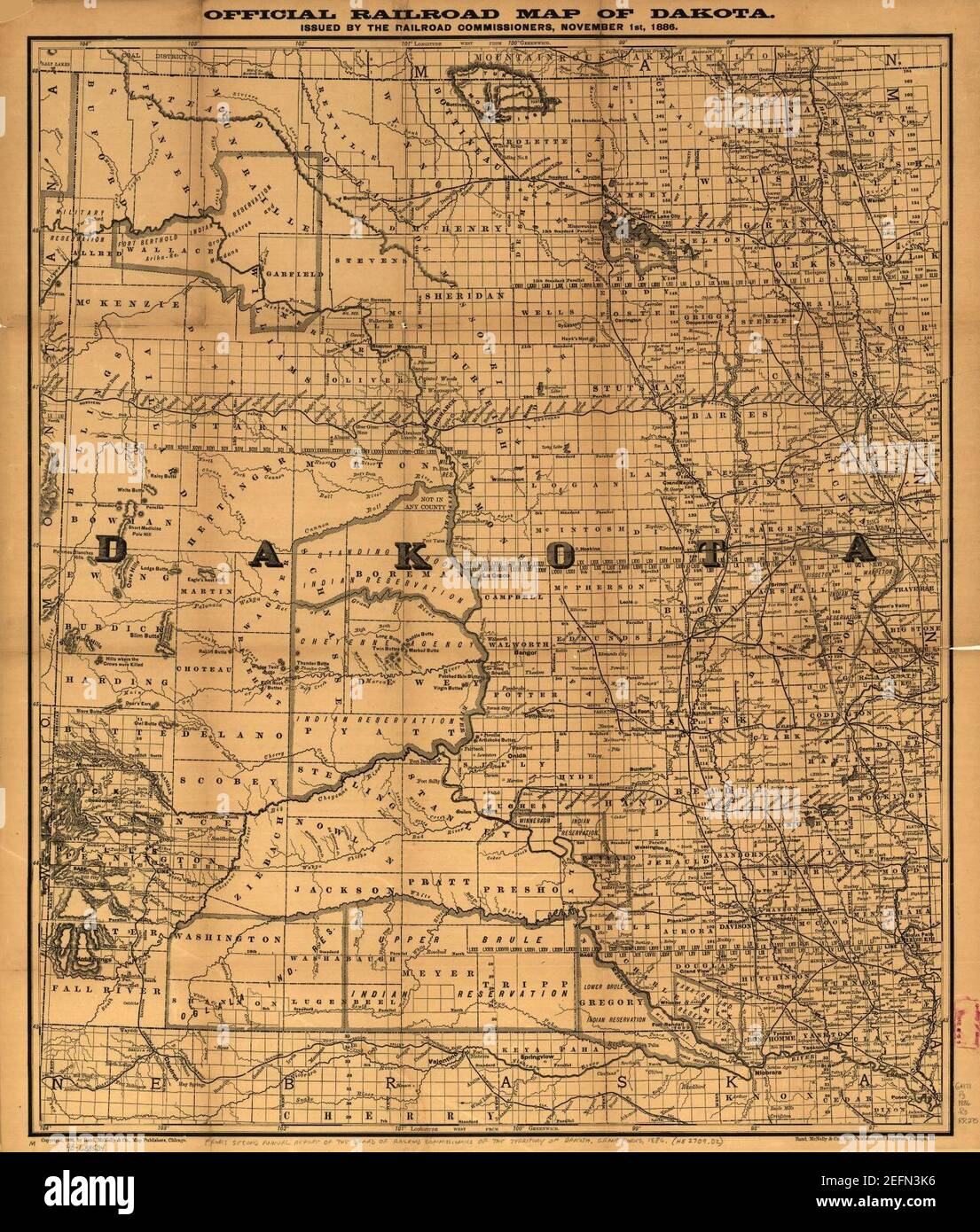 Official railroad map of Dakota issued by the railroad commissioners ...