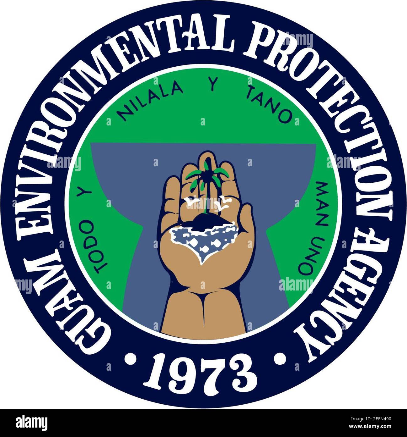 Official seal of the Guam Environmental Protection Agency Stock Photo ...