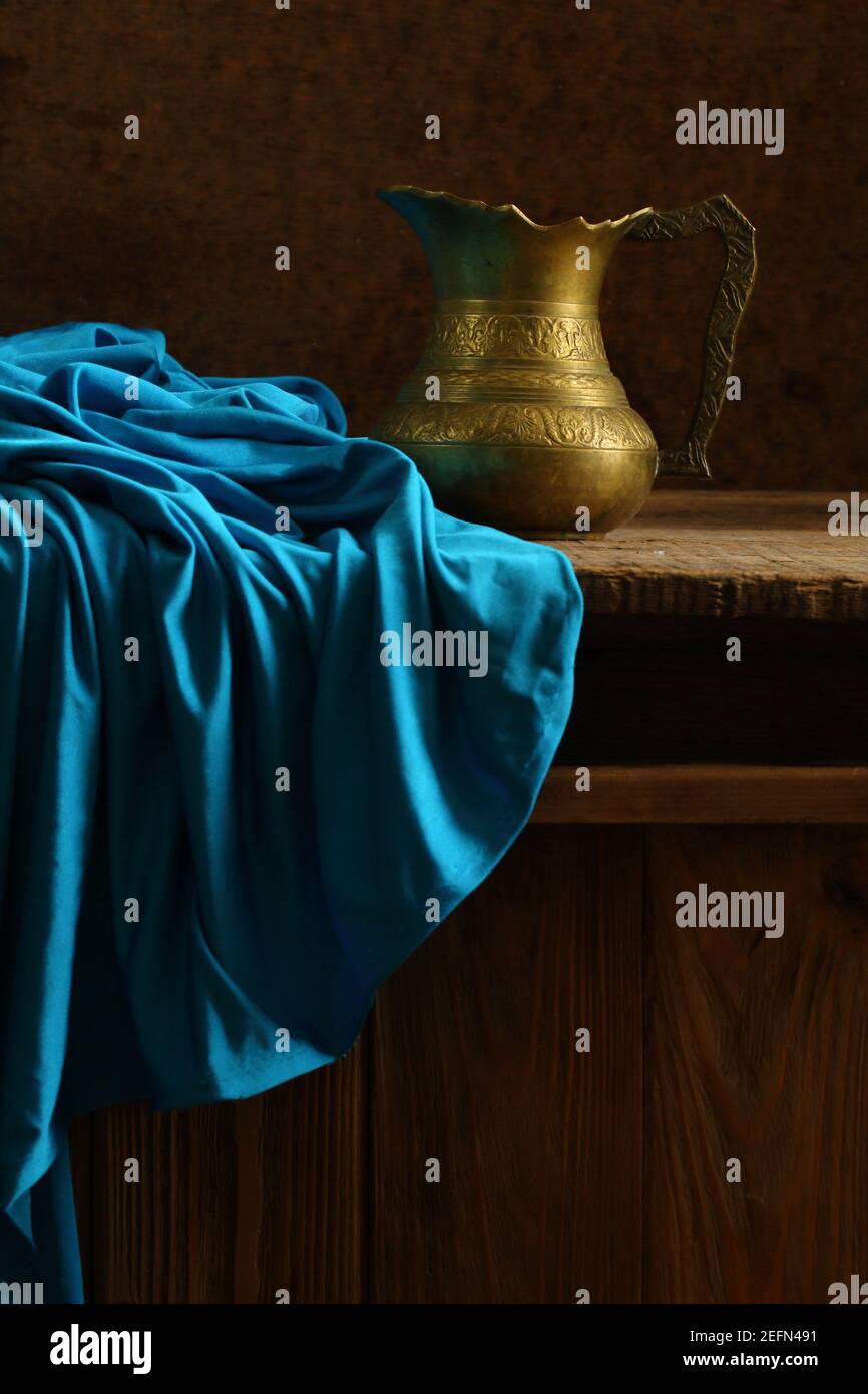 Still life with a blue carafe hi-res stock photography and images - Alamy