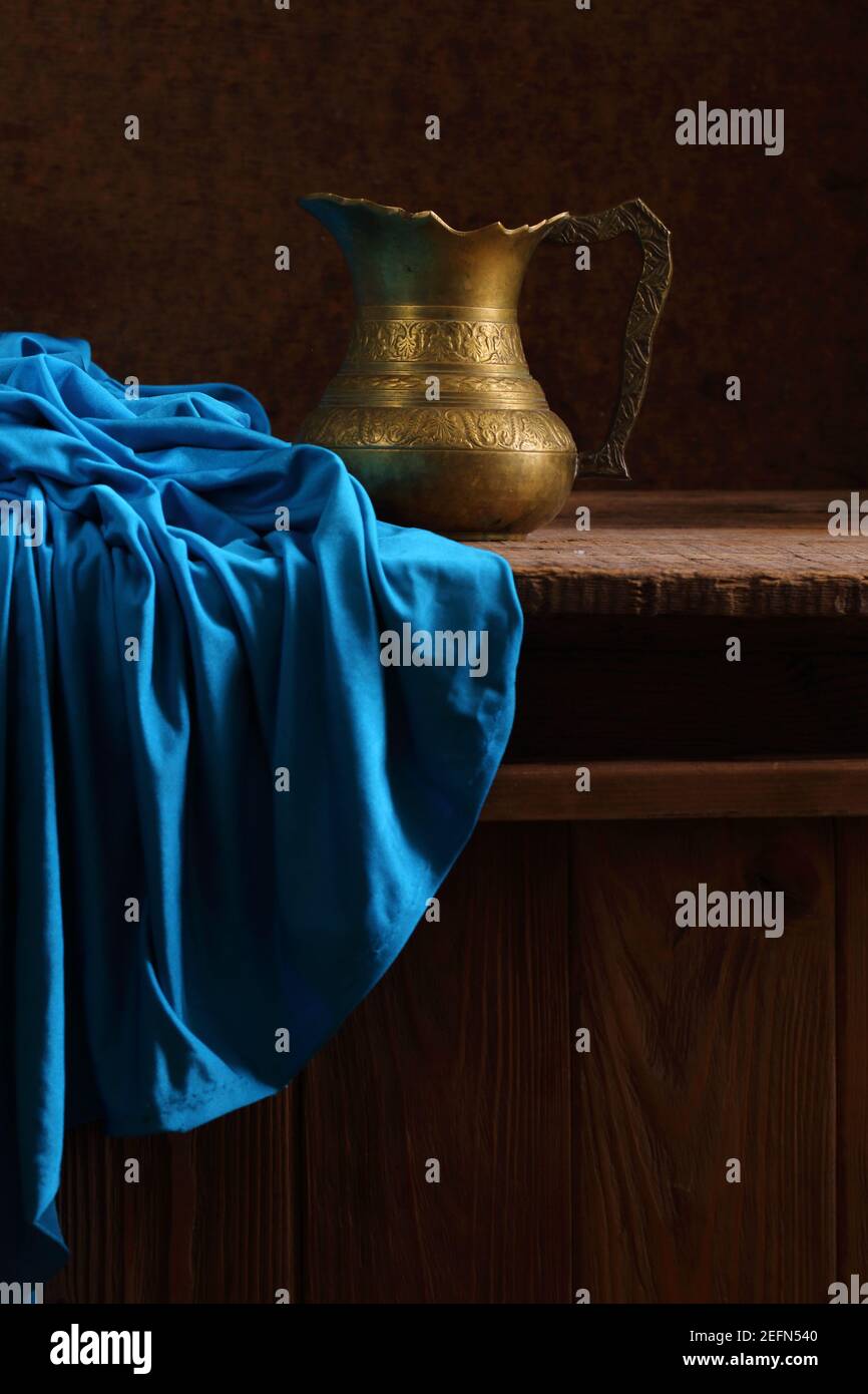 Still life with a blue carafe hi-res stock photography and images - Alamy