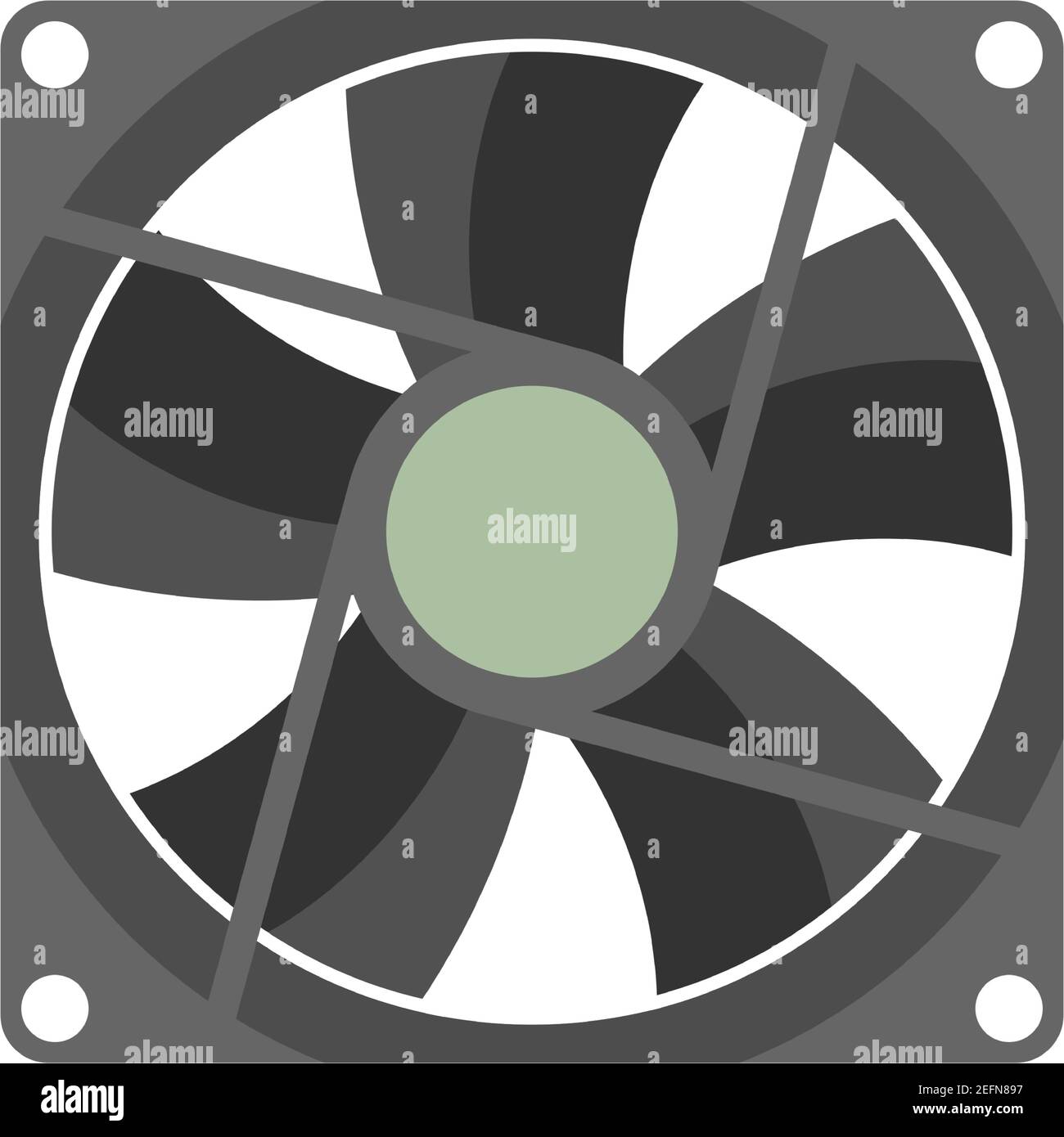 Computer fan vector isolated on white background Stock Vector Image ...