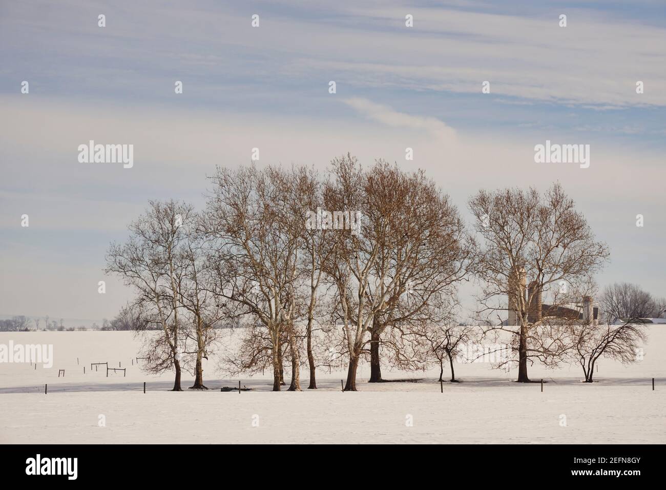 Winter in farm country, Lancaster County, Pennsylvania, USA Stock Photo ...