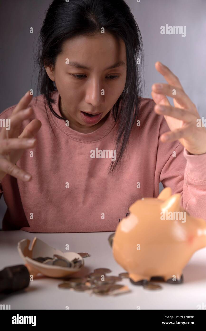 Smashed money box hi-res stock photography and images - Alamy