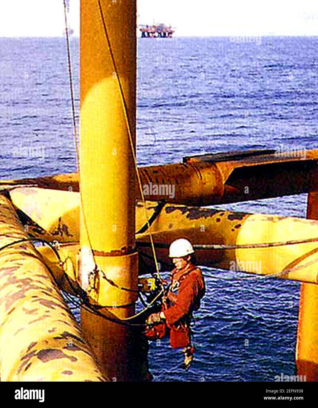 Offshore oil drilling inspection Stock Photo - Alamy