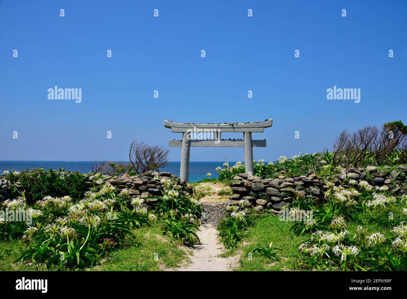Stone gate on the beach Stock Photo - Alamy