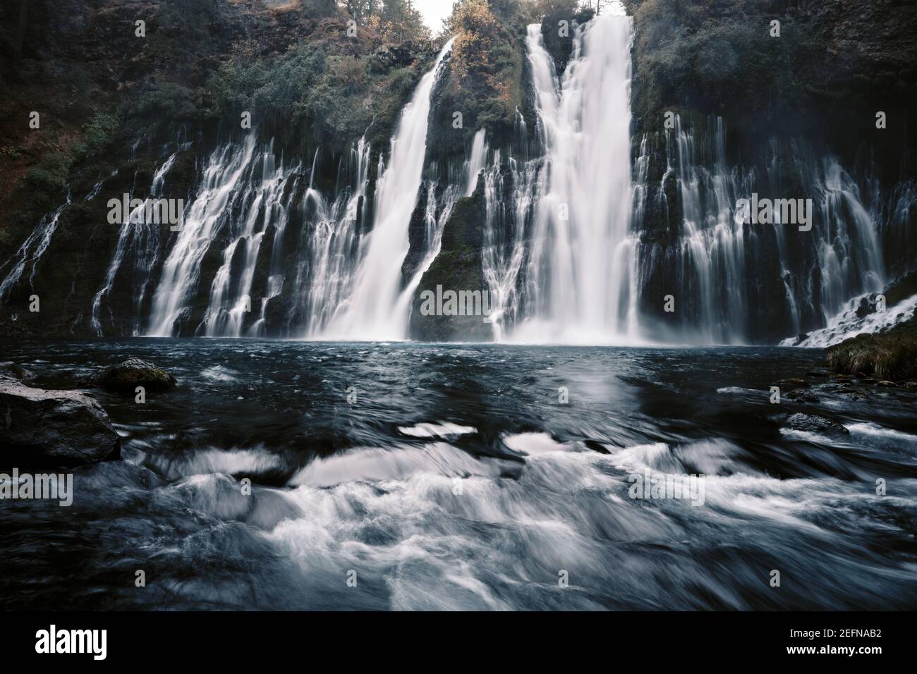Large Waterfall and Rushing River Stock Photo - Alamy
