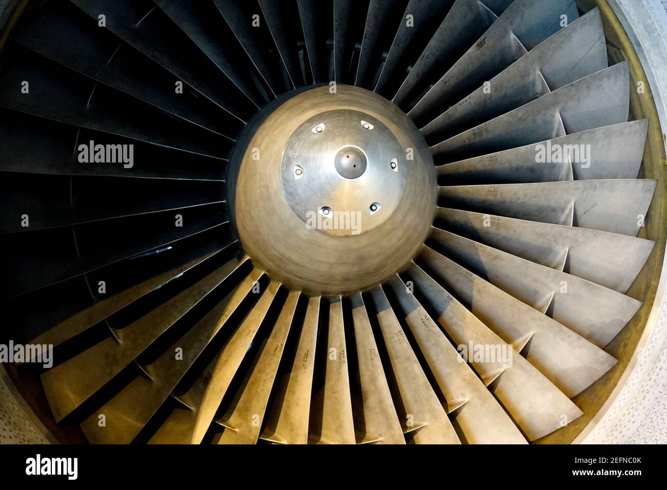 Turbine aircraft engine with a nickel alloy Stock Photo - Alamy