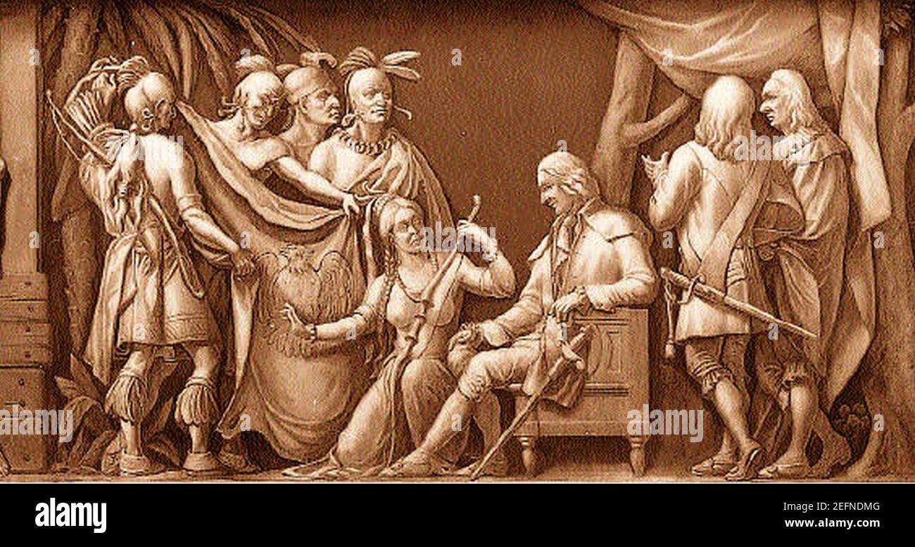 Oglethorpe with indians hi-res stock photography and images - Alamy