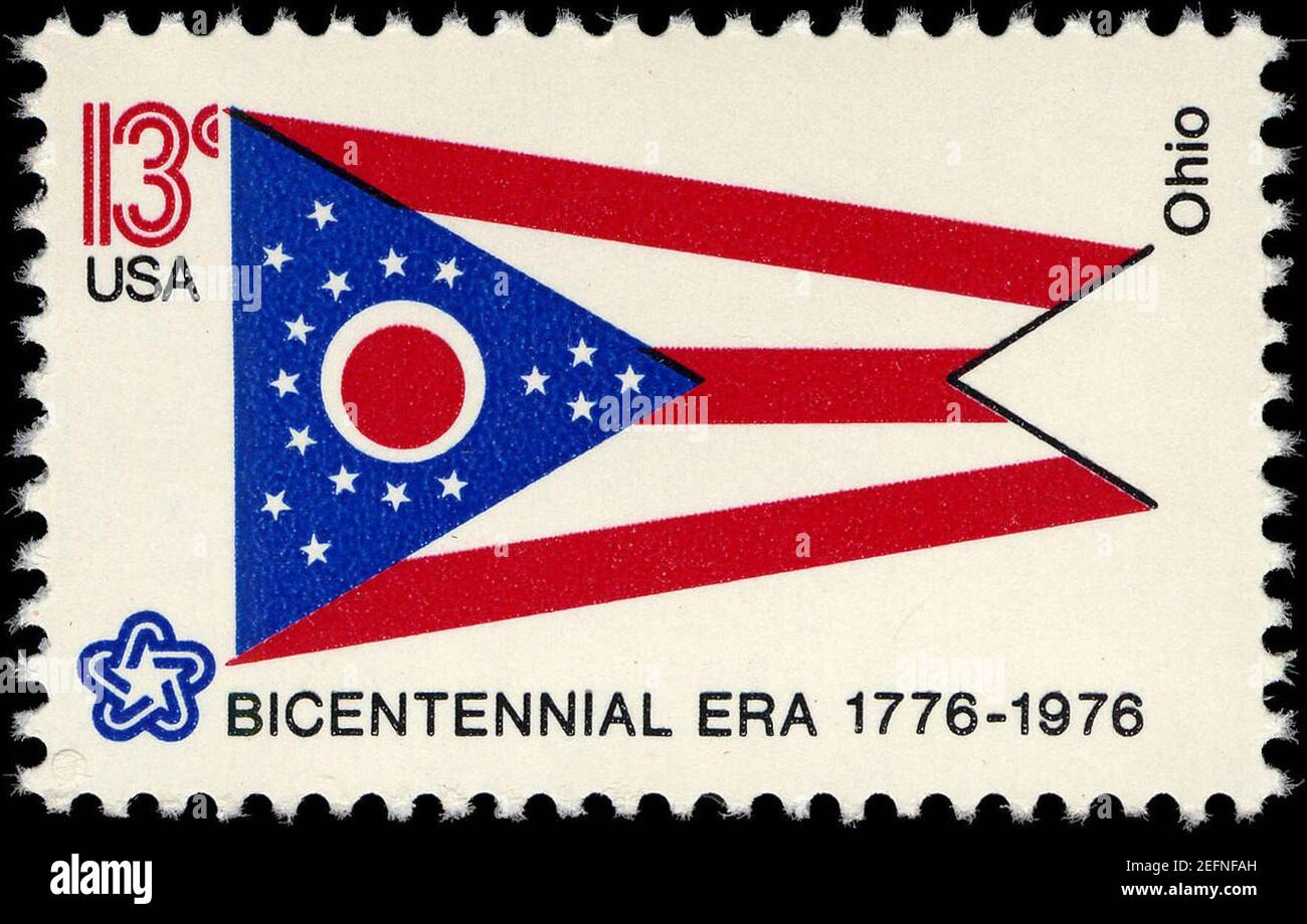 Ohio Bicentennial 13c 1976 issue Stock Photo - Alamy