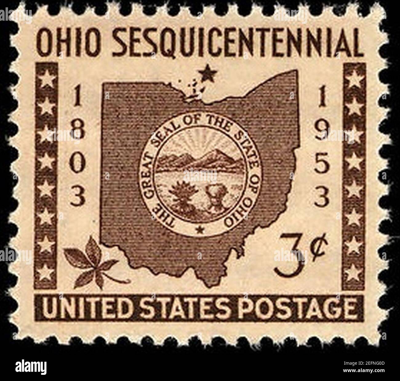 Ohio statehood 1953 U.S. stamp.1 Stock Photo - Alamy