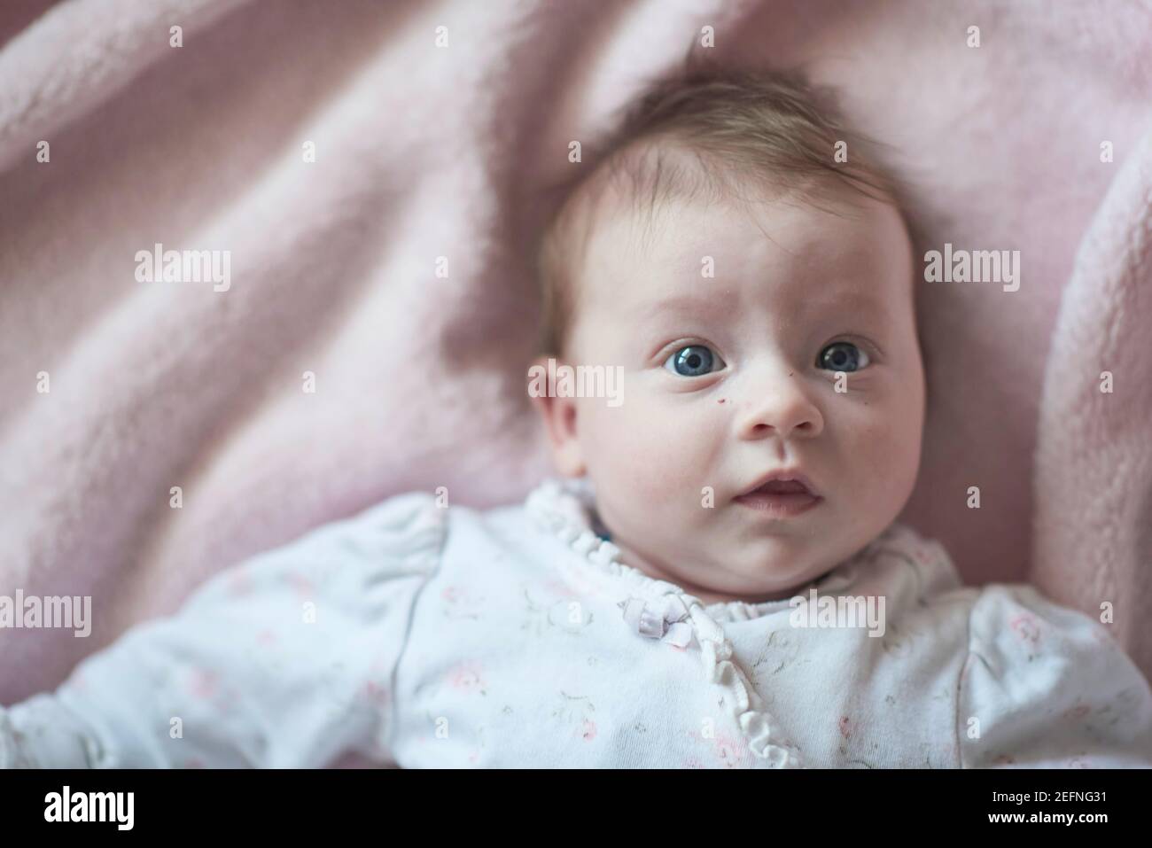 happy newborn little baby smilling Stock Photo - Alamy