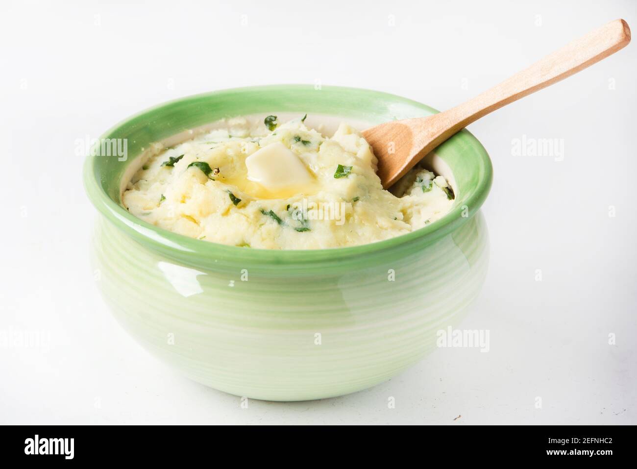 Colcannon the traditional Irish dish with mashed potato and cabbage ...