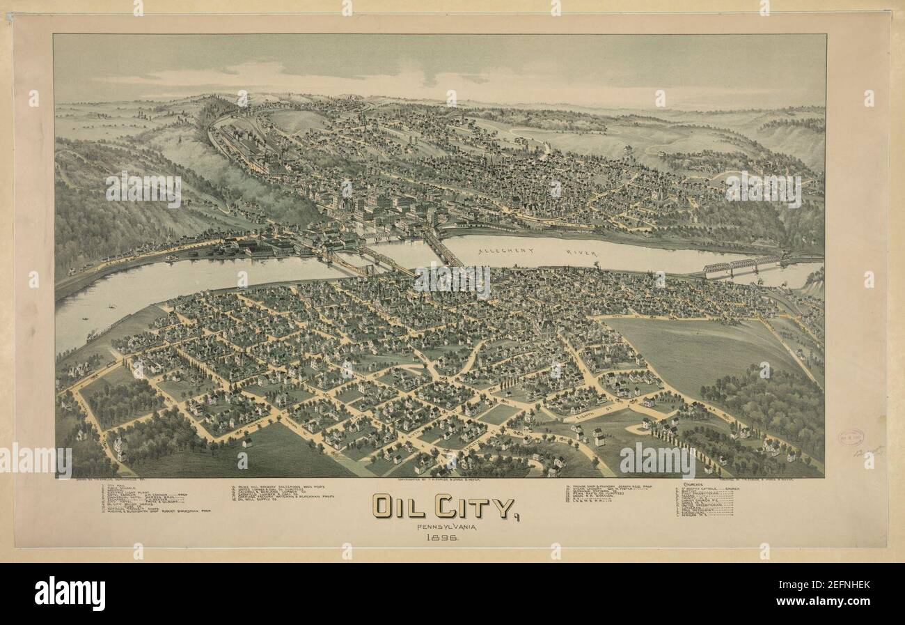Oil City, Pennsylvania, 1896 Stock Photo - Alamy