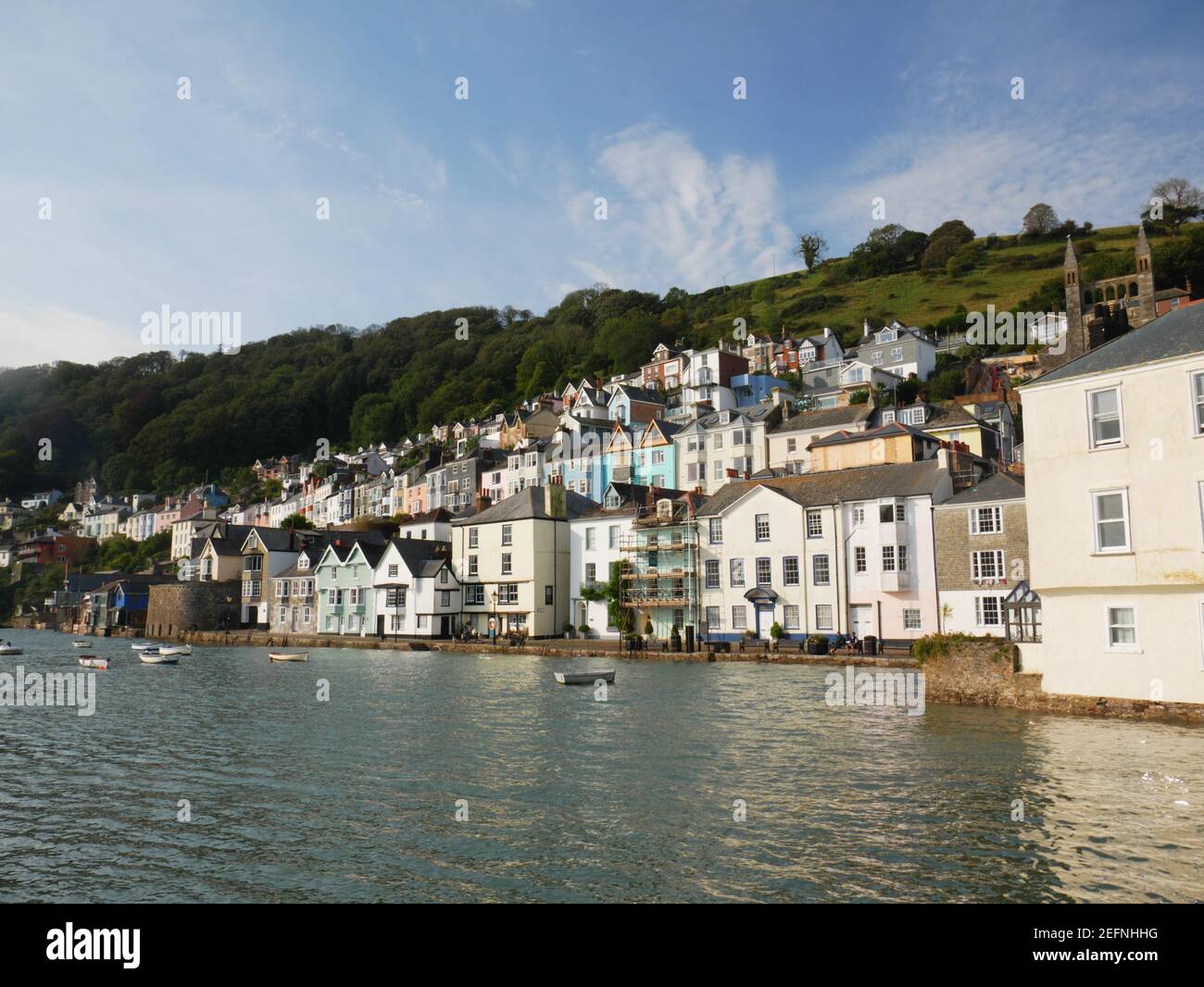 Morning sun at Bayard's Cove, Dartmouth, Devon Stock Photo - Alamy