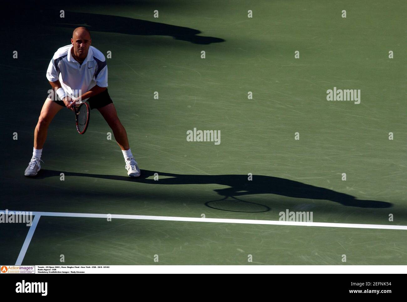 2002 us open agassi hi-res stock photography and images - Alamy