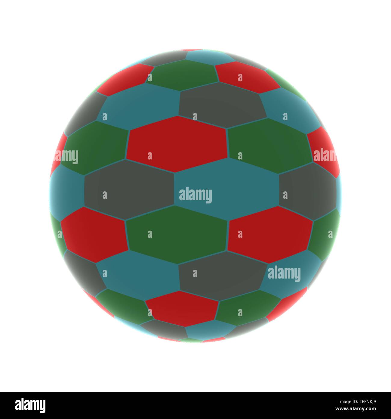 Illustration of a ball-shaped pattern with the red, green, blue, and ...