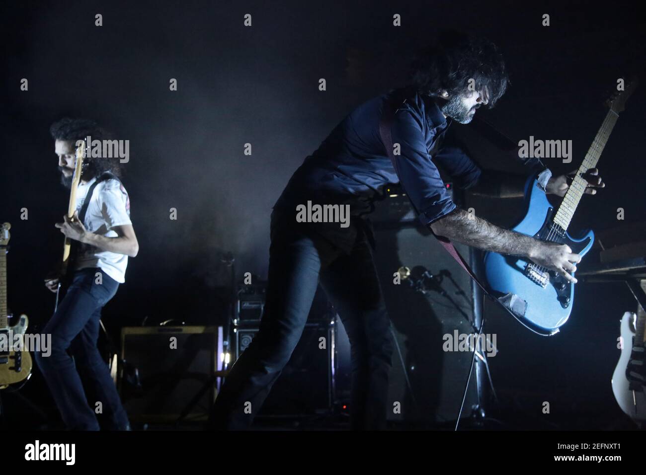 Munaf Rayani of Texan post-rock band Explosions in the Sky performing ...