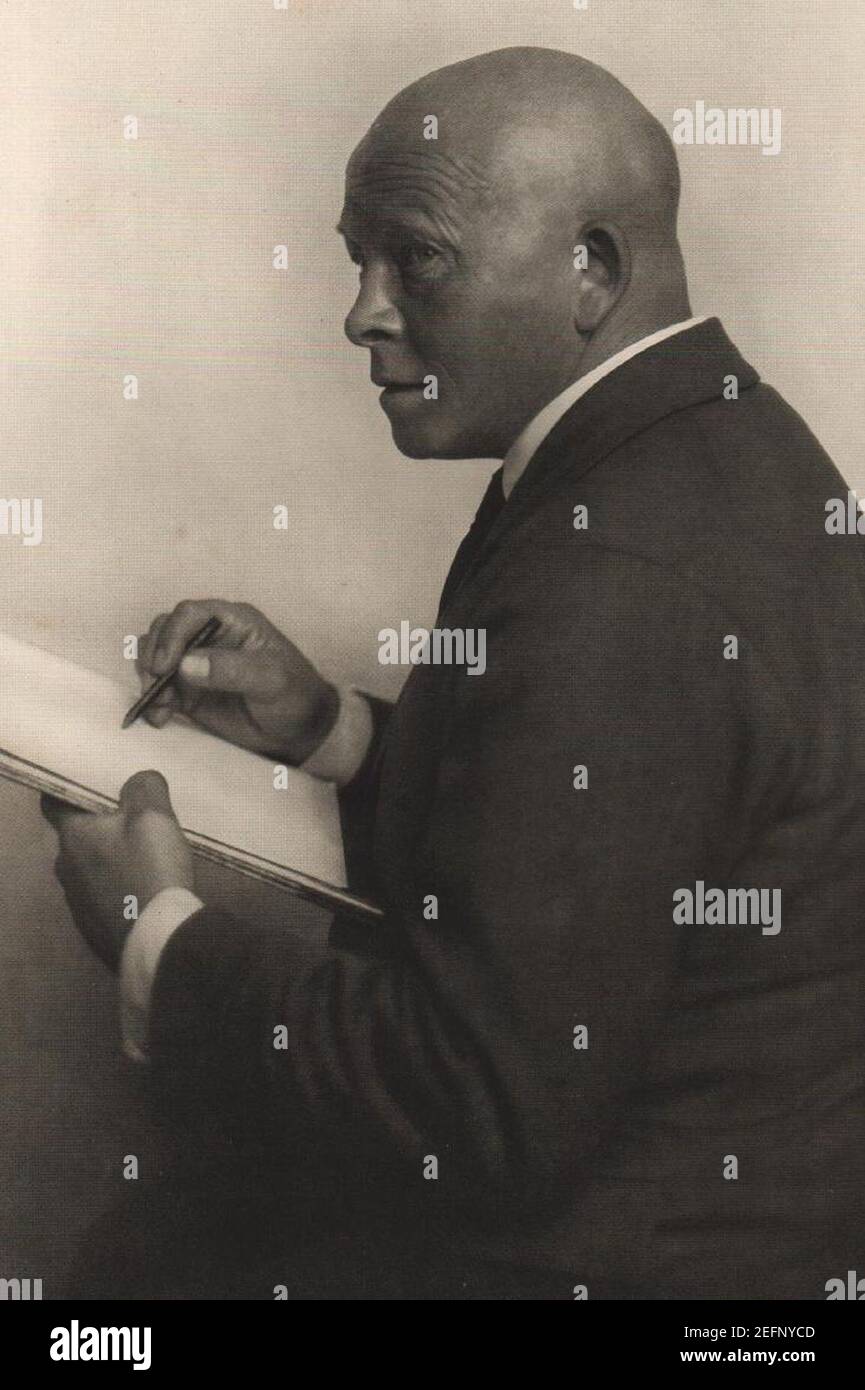 Olaf Gulbransson 1929. Foto von Eduard Wasow Stock Photo - Alamy