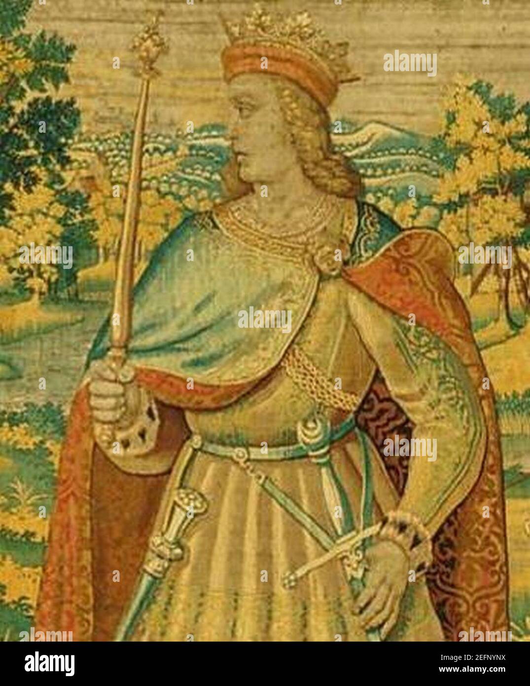 Olaf II of Denmark c 1385 (cropped Stock Photo - Alamy