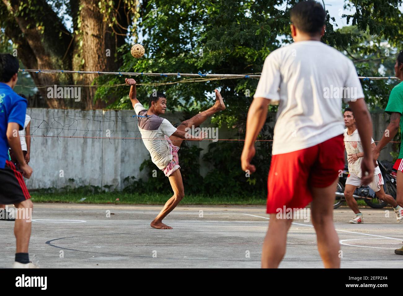 A Sepak Takraw game in Hsipaw, Myanmar Stock Photo - Alamy