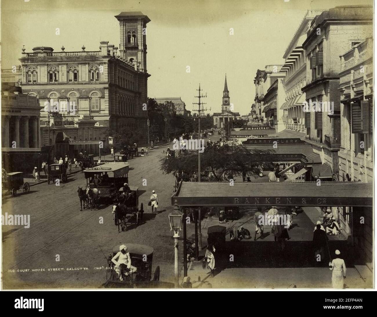 Old Court House Street, Calcutta (c. 1880s Stock Photo - Alamy