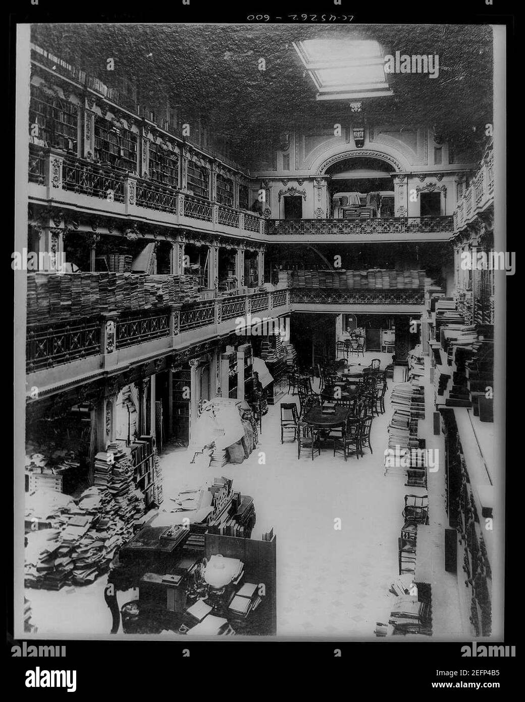 Old Congressional Library. Main Hall, looking north Stock Photo - Alamy