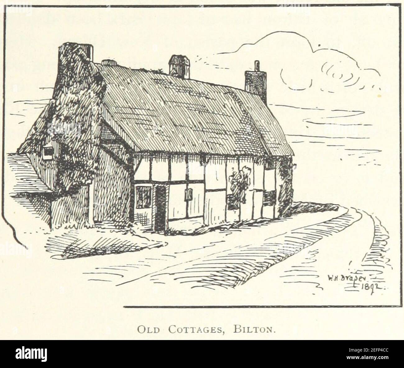 Old Cottages, Bilton Stock Photo - Alamy