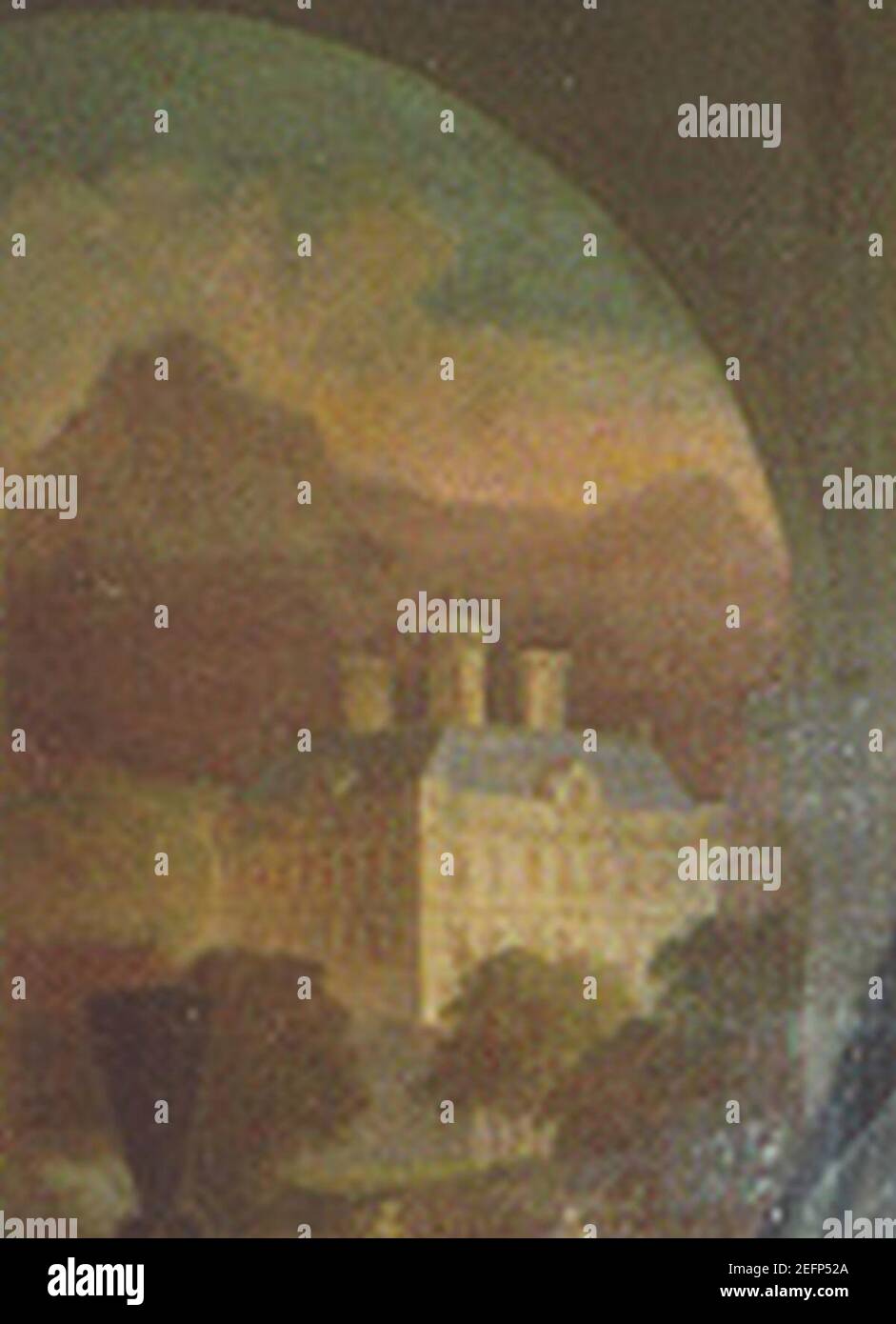 Old Dunkeld House 1705 painting (cropped Stock Photo - Alamy