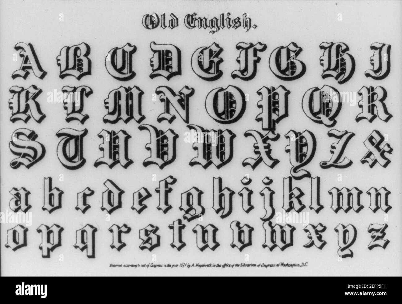 Old English alphabet Stock Photo - Alamy