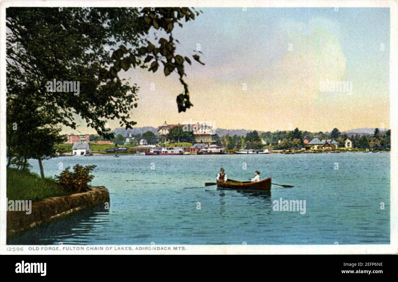 Old Forge, Fulton Chain of Lakes Stock Photo - Alamy