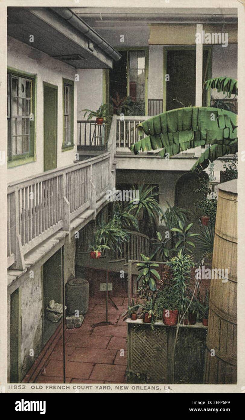 Old French Court Yard Stock Photo - Alamy