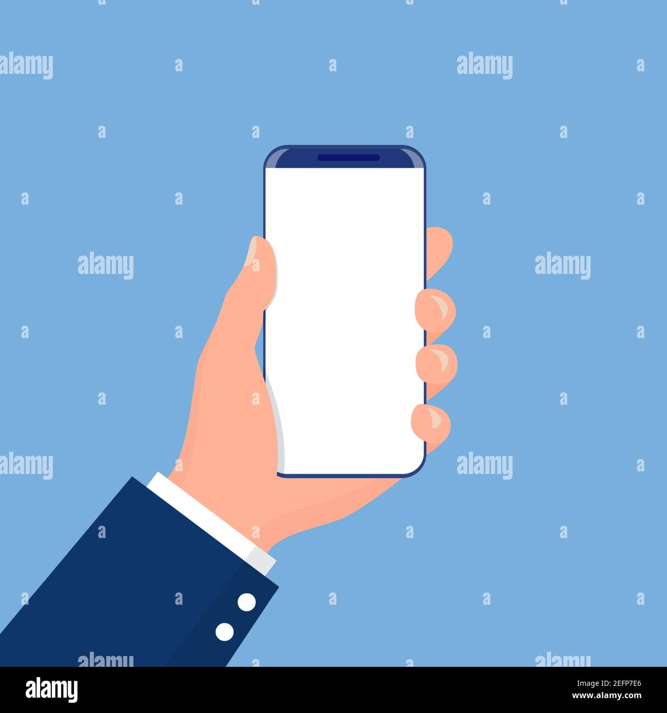 Man holding smart device Stock Vector Images - Alamy