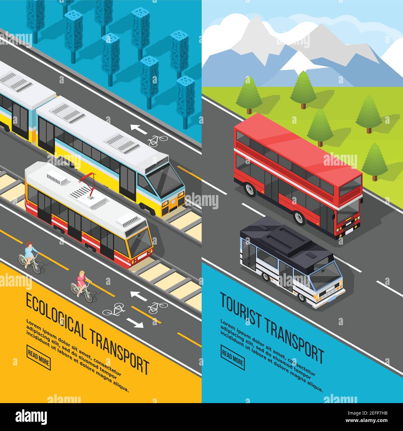 Vertical buses Stock Vector Images - Alamy