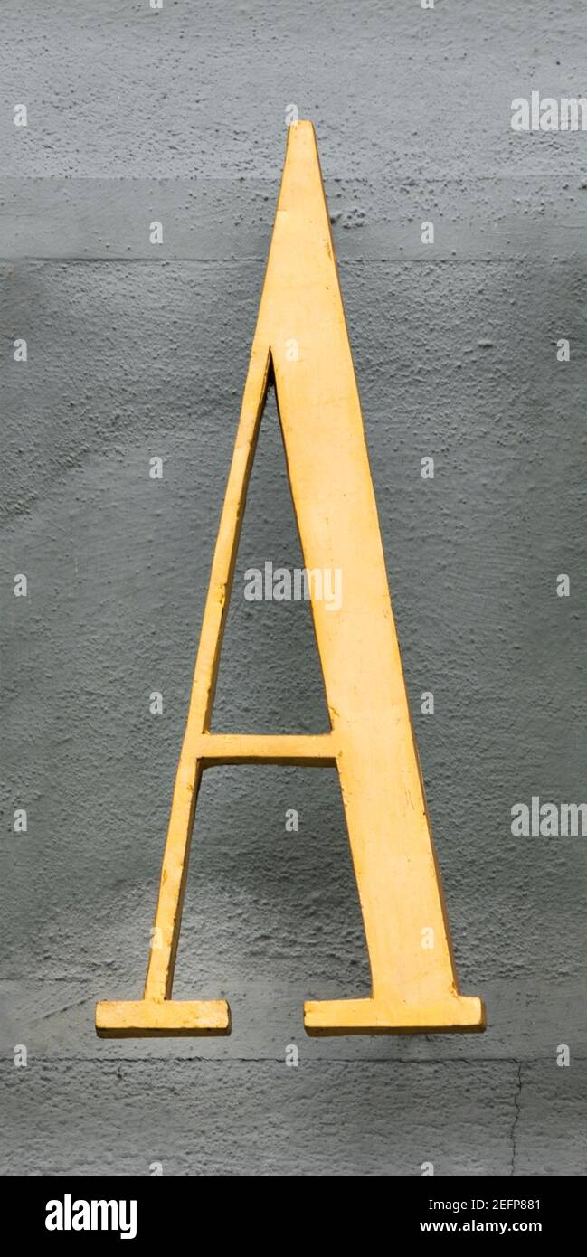 Golden house letter a hi-res stock photography and images - Alamy