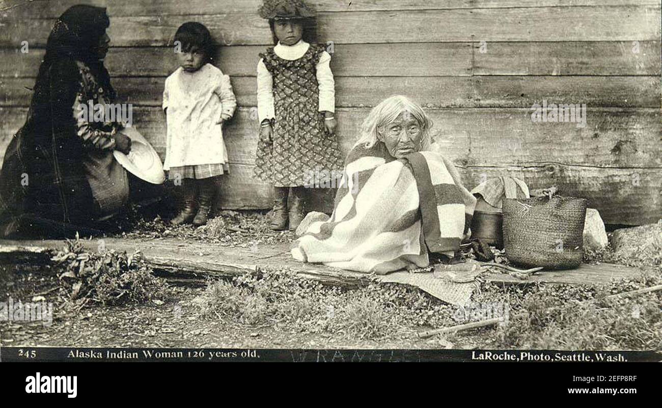 Old Indian woman, Wrangell, Alaska, ca 1894 Stock Photo - Alamy