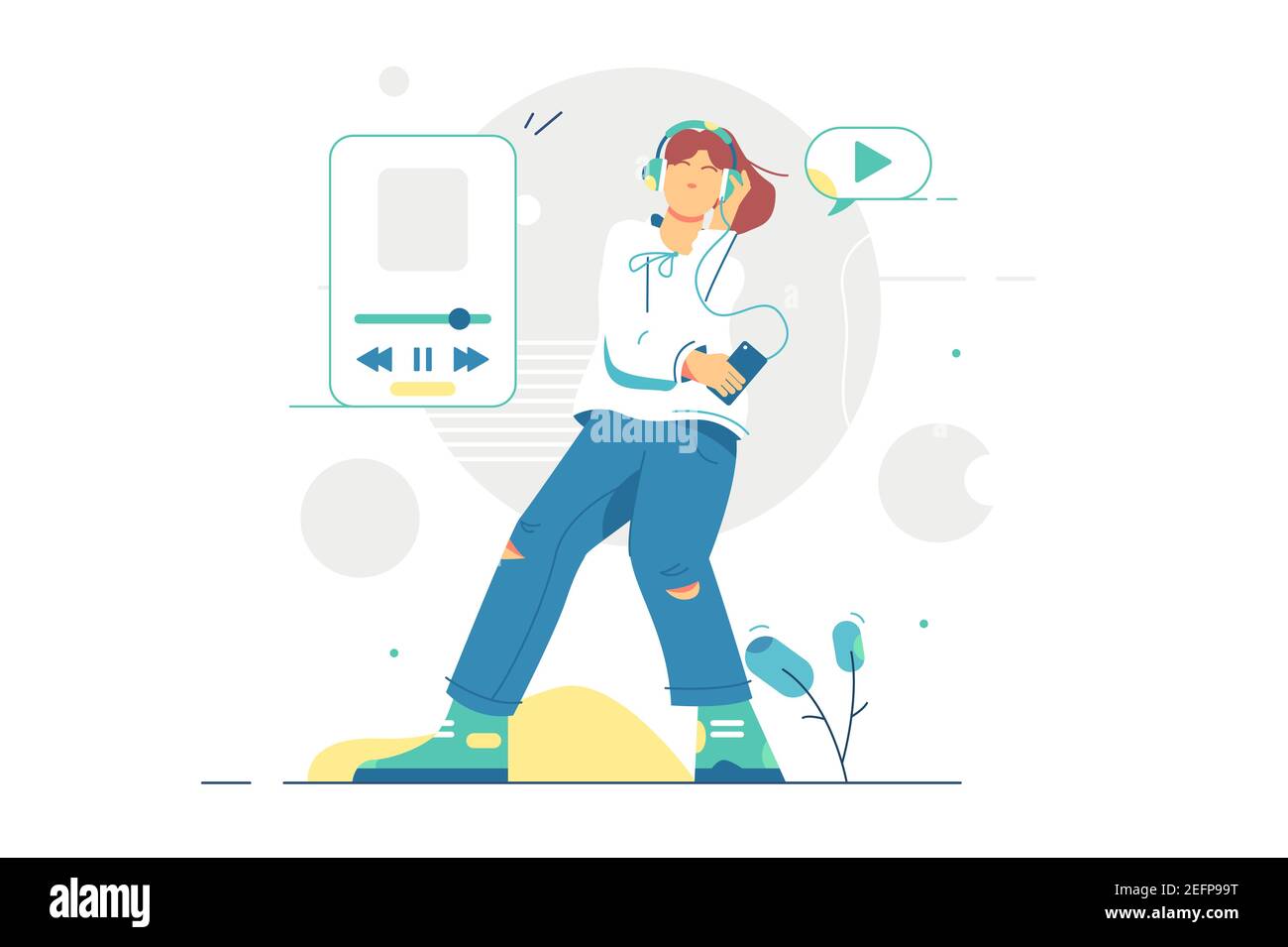 Gadget girl Stock Vector Images - Alamy