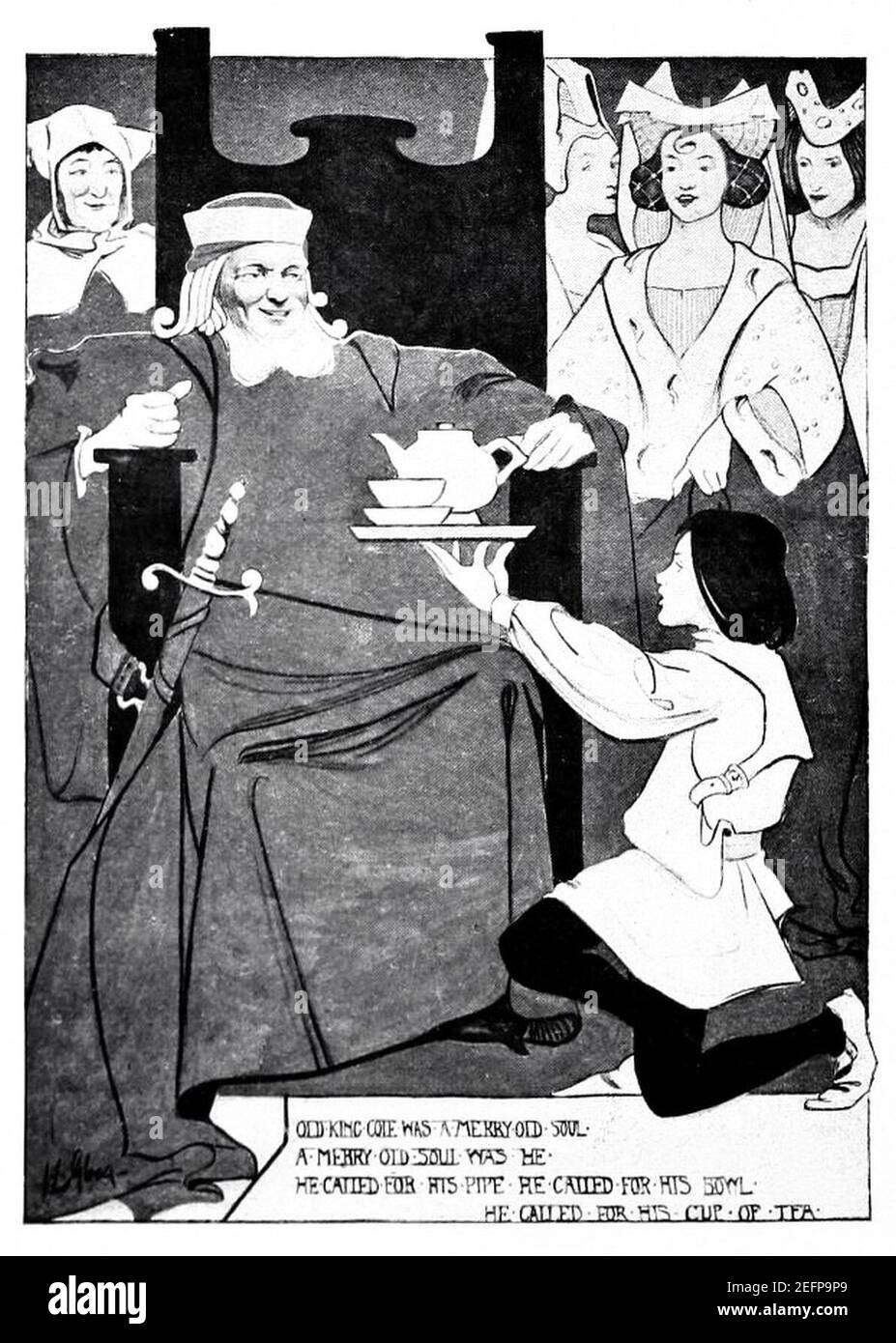 Old King Cole poster - Isobel Lilian Gloag Stock Photo - Alamy