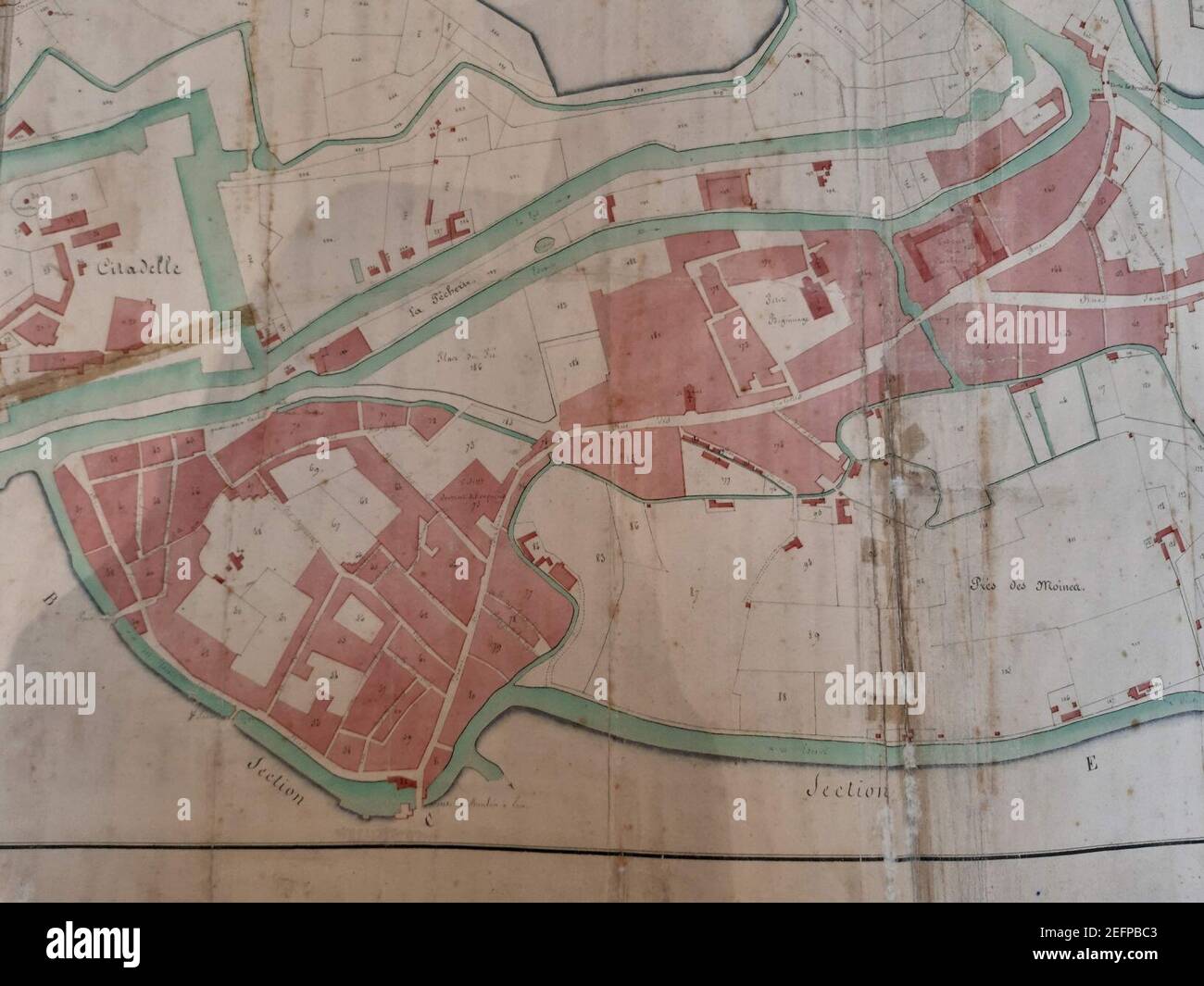 Old map of Ghent by Piéton en Boutique, 1809 20 Stock Photo - Alamy