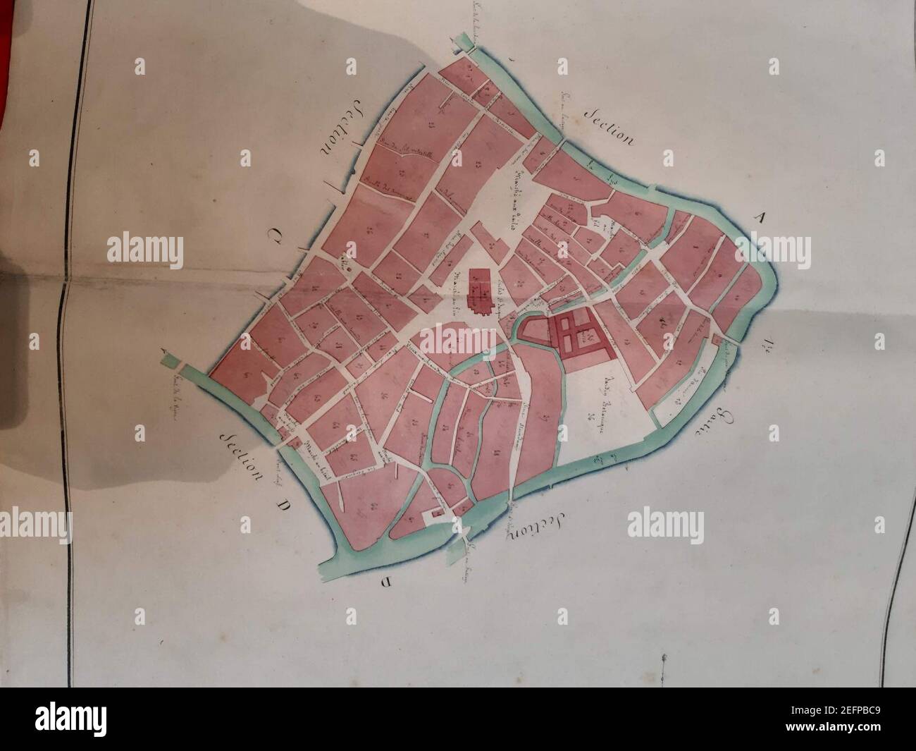 Old map of Ghent by Piéton en Boutique, 1809 17 Stock Photo - Alamy