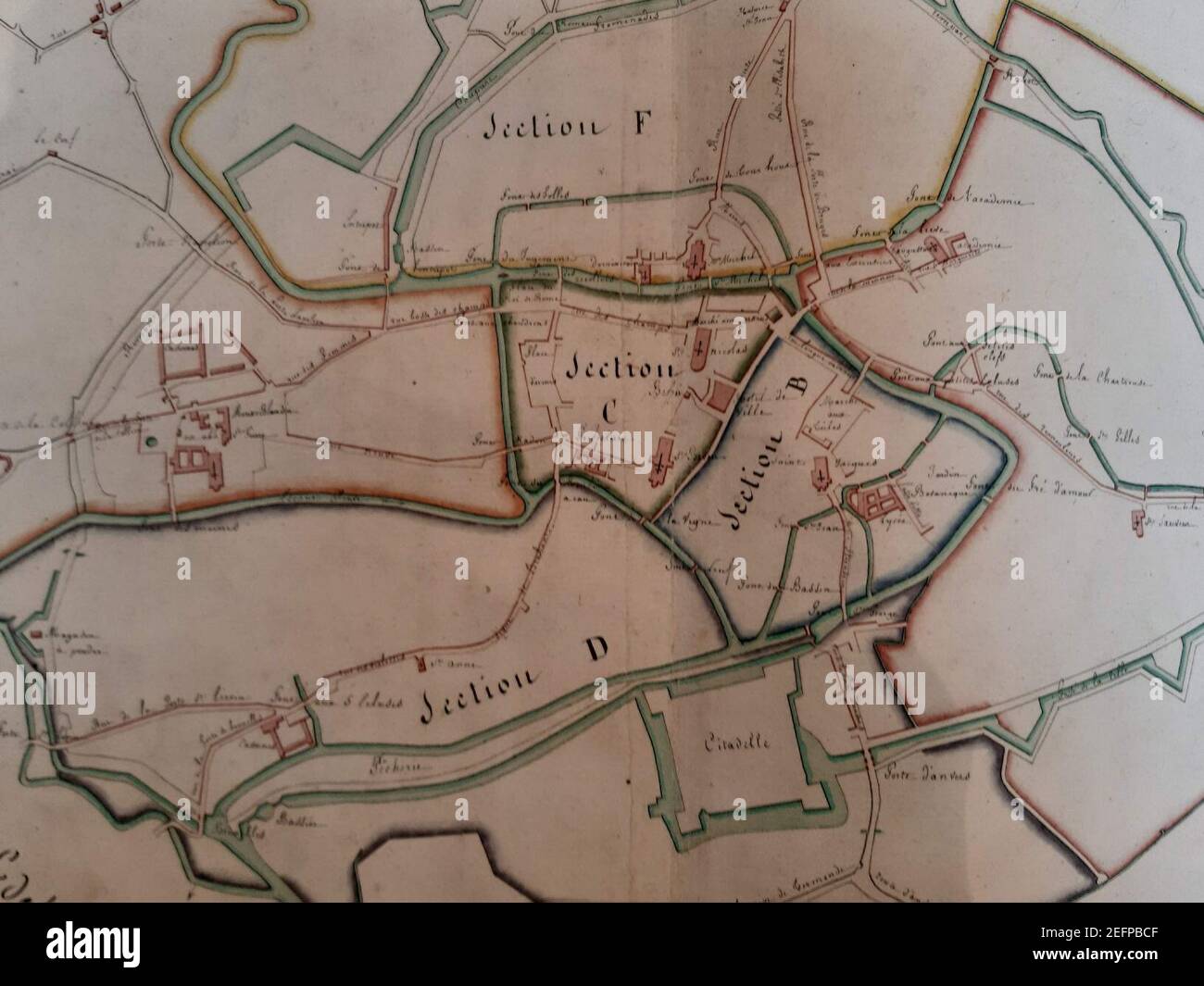 Old map of Ghent by Piéton en Boutique, 1809 10 Stock Photo - Alamy