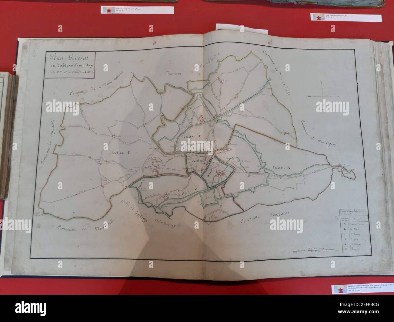 Old map of Ghent by Piéton en Boutique, 1809 12 Stock Photo - Alamy