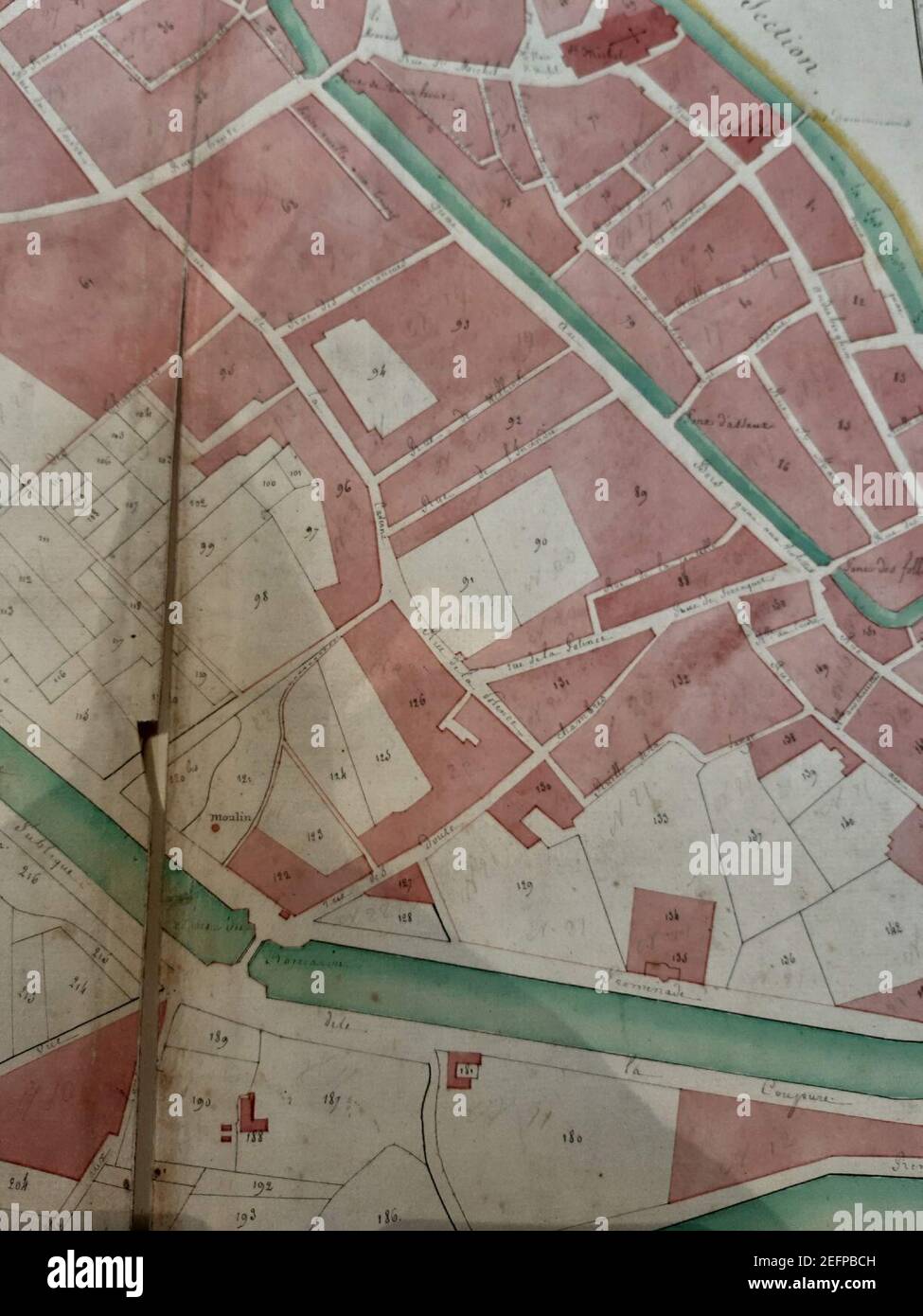 Old map of Ghent by Piéton en Boutique, 1809 23 Stock Photo - Alamy