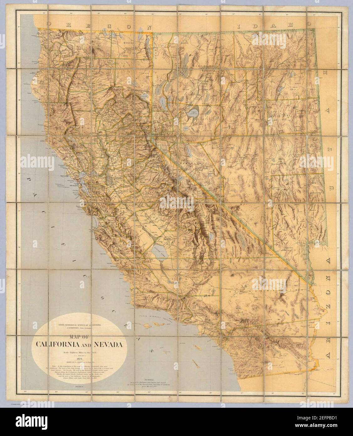 Old map of california hi-res stock photography and images - Alamy
