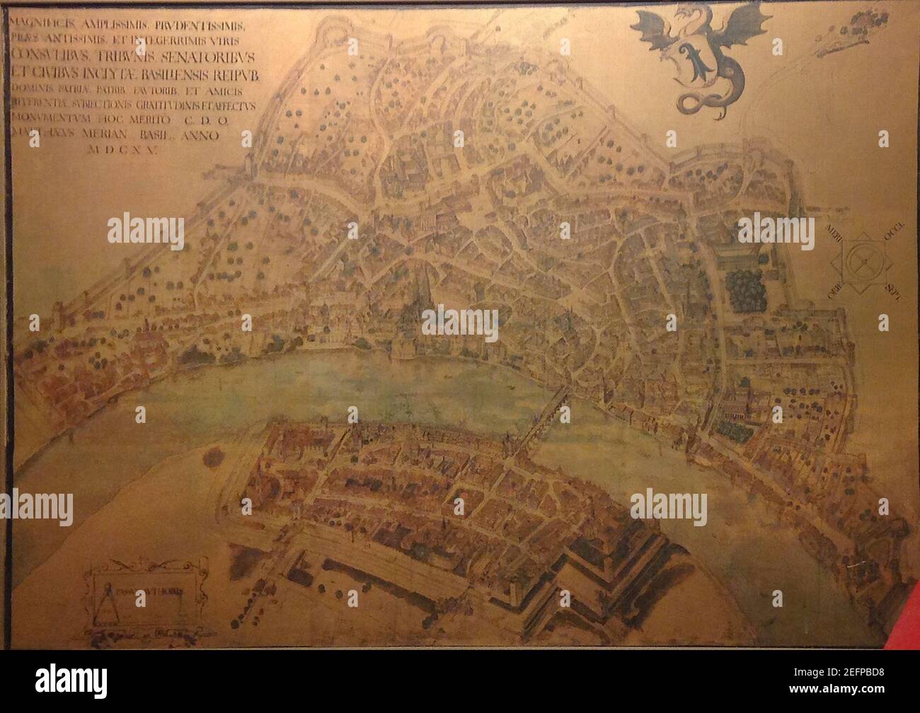 Old Map of Basel Stock Photo - Alamy