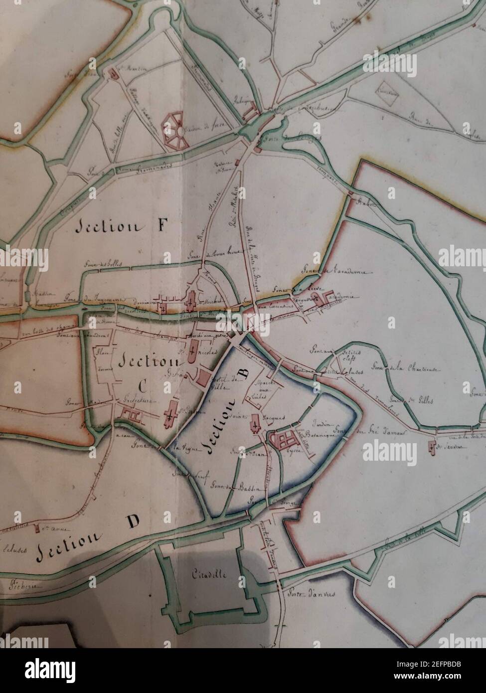 Old map of Ghent by Piéton en Boutique, 1809 14 Stock Photo - Alamy