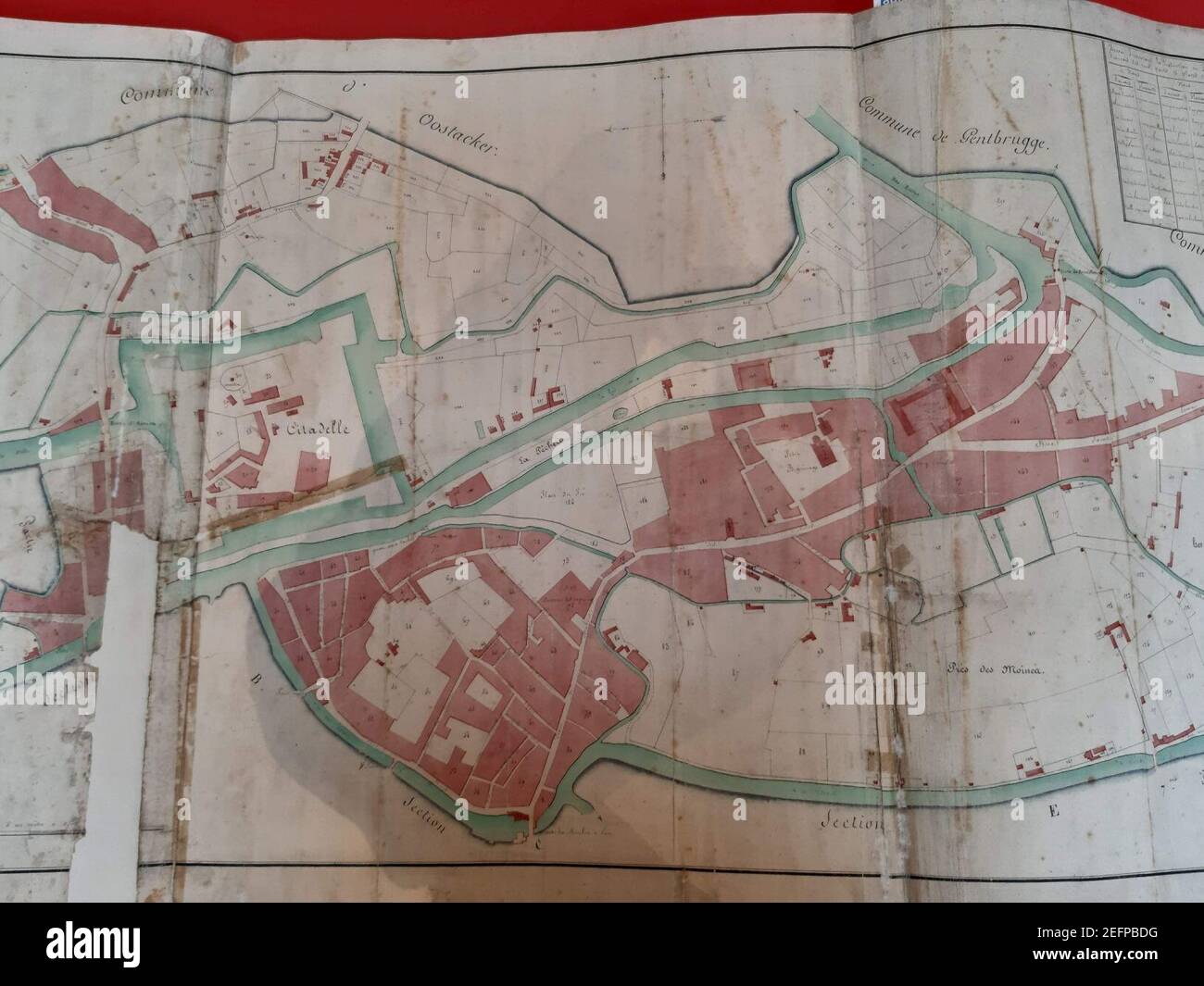 Old map of Ghent by Piéton en Boutique, 1809 03 Stock Photo - Alamy