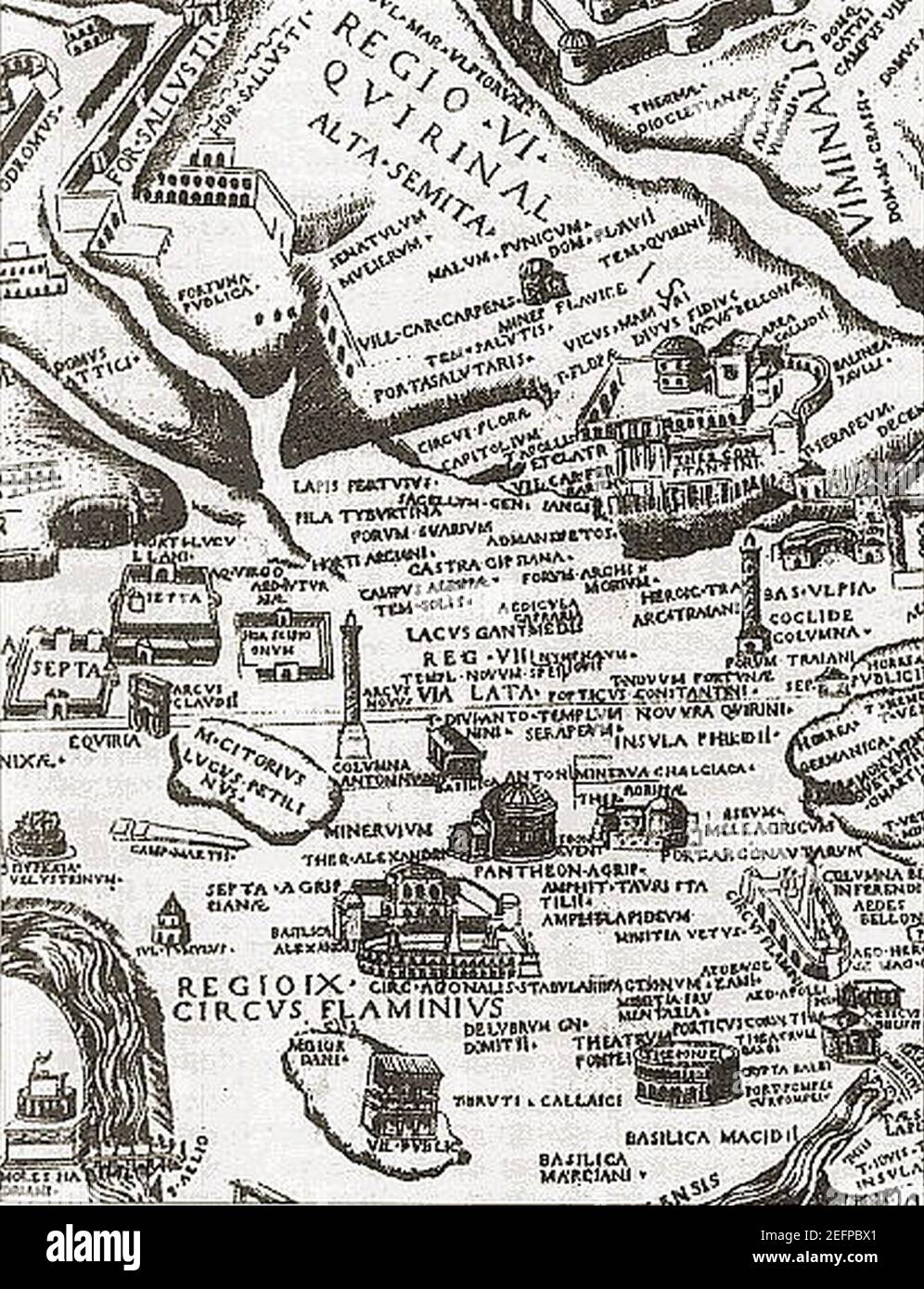 Old Map Rom 15th century Stock Photo - Alamy