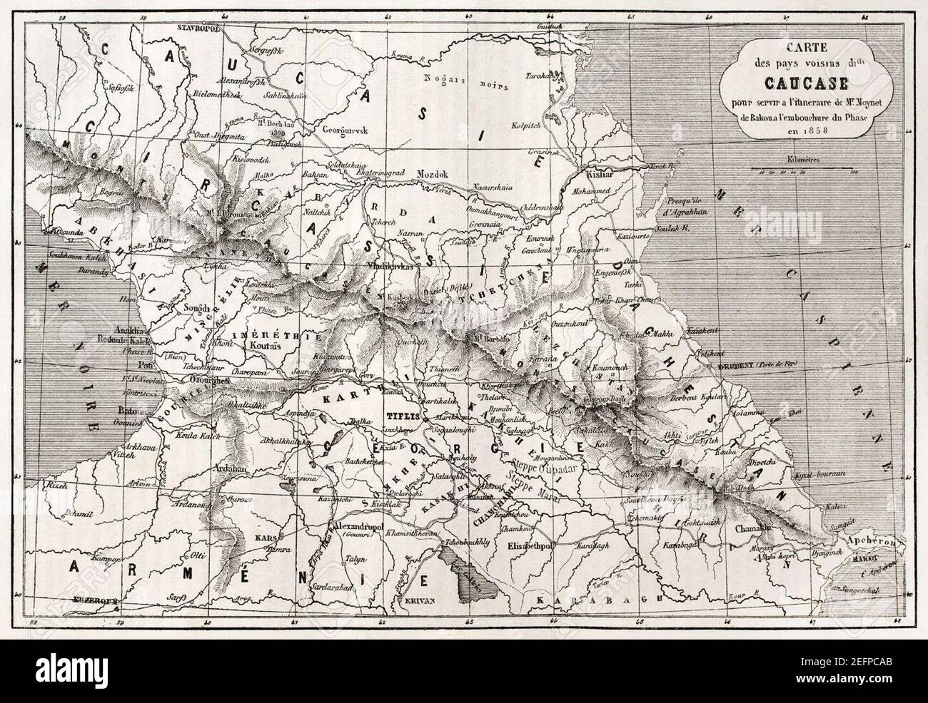 Old maps of the Caucasus Stock Photo - Alamy
